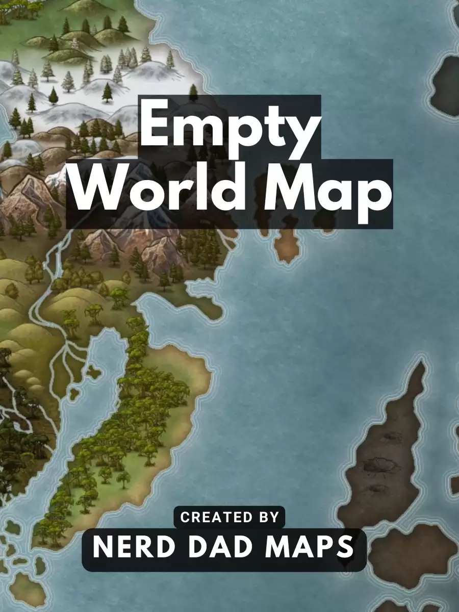 Empty World Map - Nerd Dad Maps | DriveThruRPG