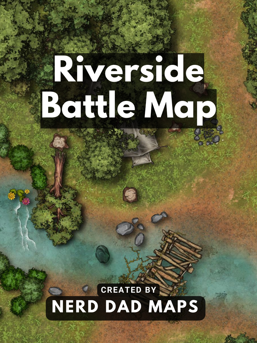 River Battle Map - Nerd Dad Maps | DriveThruRPG