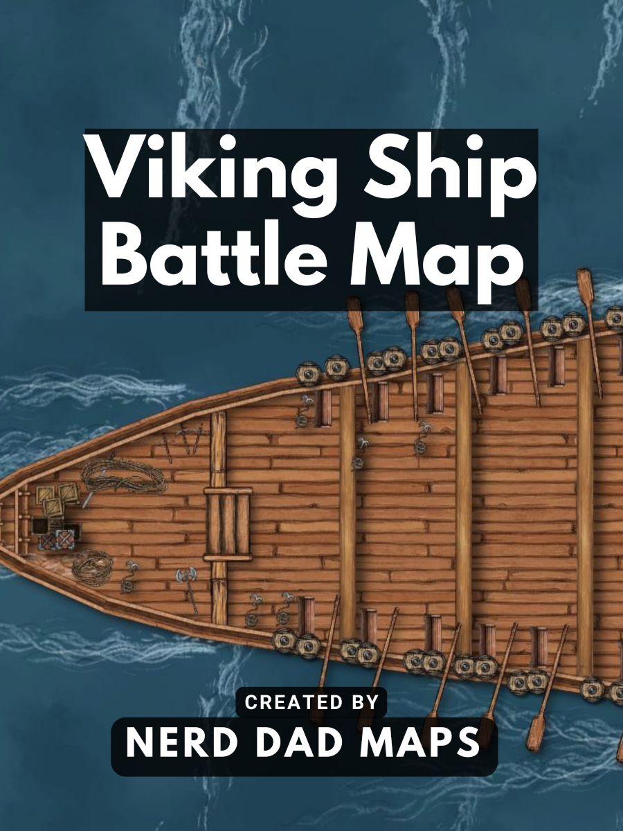 Viking Ship Battle Map - Nerd Dad Maps | DriveThruRPG