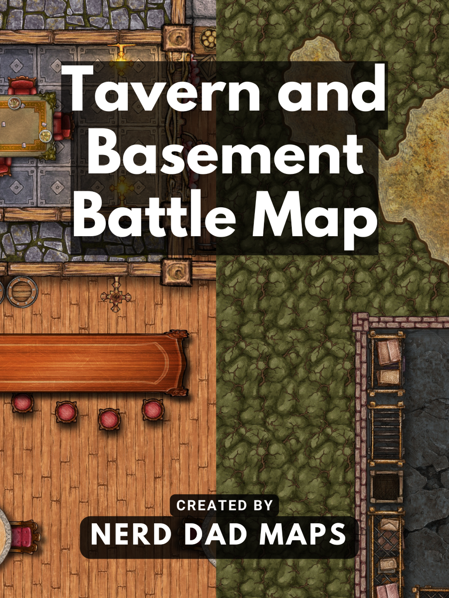Upper and Lower Tavern Map - Nerd Dad Maps | DriveThruRPG