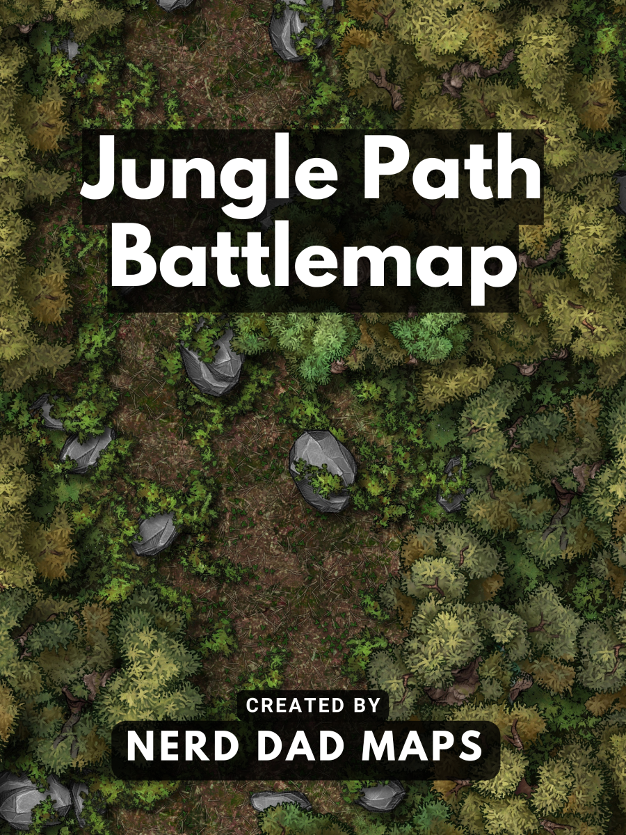 Jungle Path Battle Map - Nerd Dad Maps | DriveThruRPG