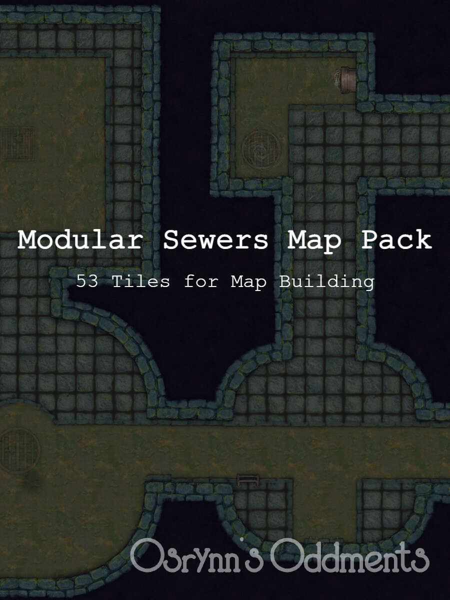Modular Sewers Pack - Osrynn's Oddments | Osrynn's Oddments | Map Packs | DriveThruRPG