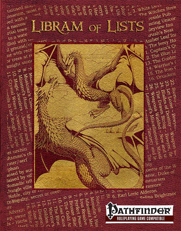 Libram of Lists: Pathfinder RPG Compatible - Urban Realms | DriveThruRPG