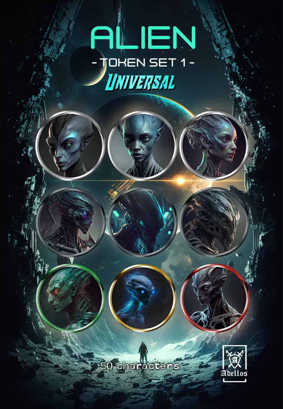 Adellos Alien Token Set 1: Universal - Adellos | DriveThruRPG