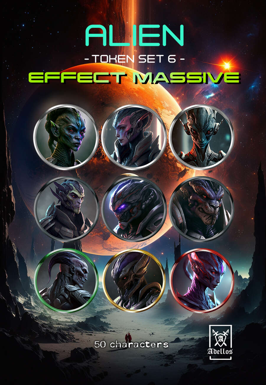 Adellos Alien Token Set 6: Effect Massive - Adellos | DriveThruRPG