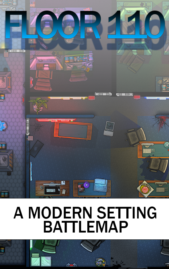 The 110th Floor Modern Battle Map - CT Nihilo | Cyberpunk Maps ...
