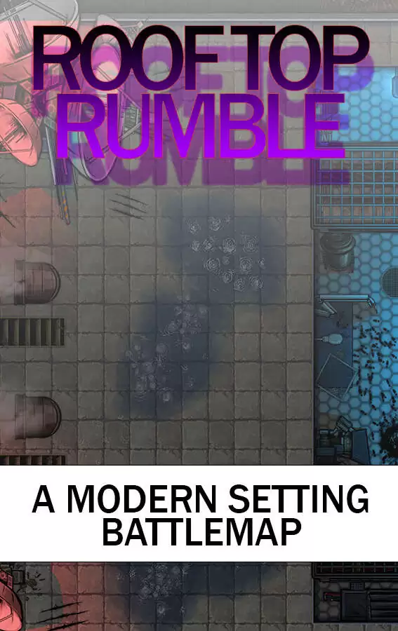 Rooftop Rumble Modern Battle Map - CT Nihilo | Cyberpunk Maps ...