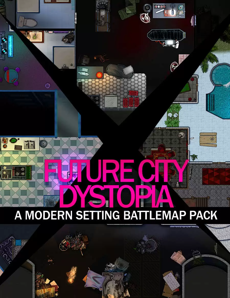 Future City Dystopia Modern Battle Map Pack [BUNDLE] - CT Nihilo ...