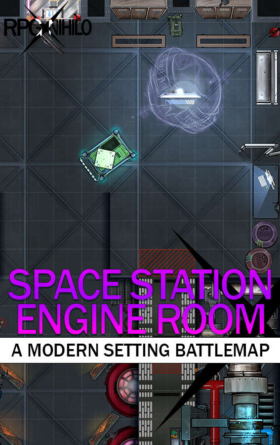 Space Station Engine Room (18x24) Modern Battle Map - CT Nihilo ...