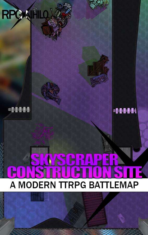 Future City Skyscraper Construction Site (36x24IN) Modern Battle Map ...