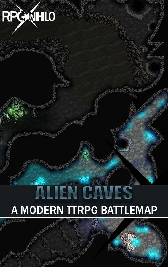Alien Caves (30x30 IN) Modern Digital Battle Map - CT Nihilo ...