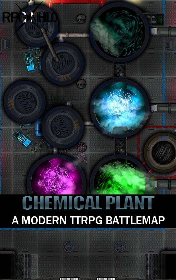 Chemical Plant (20x25IN) Modern Digital Battle Map - CT Nihilo ...