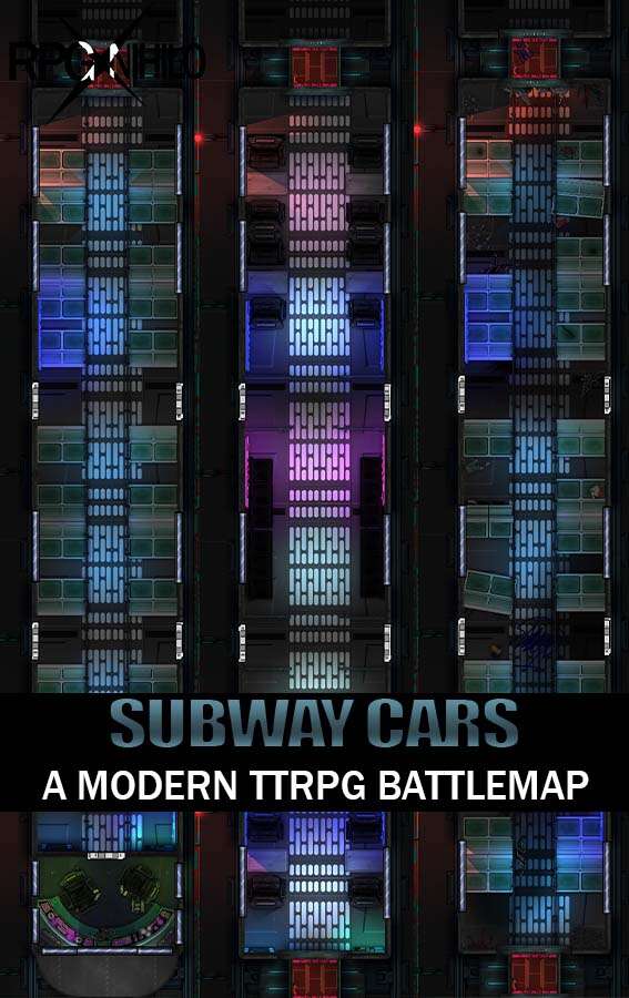 Subway Cars (21x5 IN) Modern Digital Battle Maps - CT Nihilo ...
