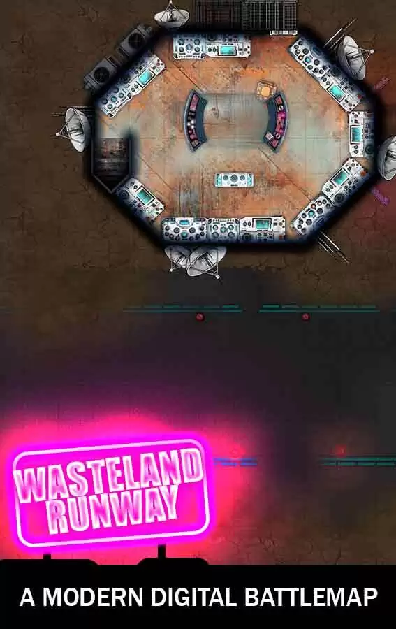 Wasteland Airport Runway (30x17 IN) Modern Digital Battle Map - CT ...