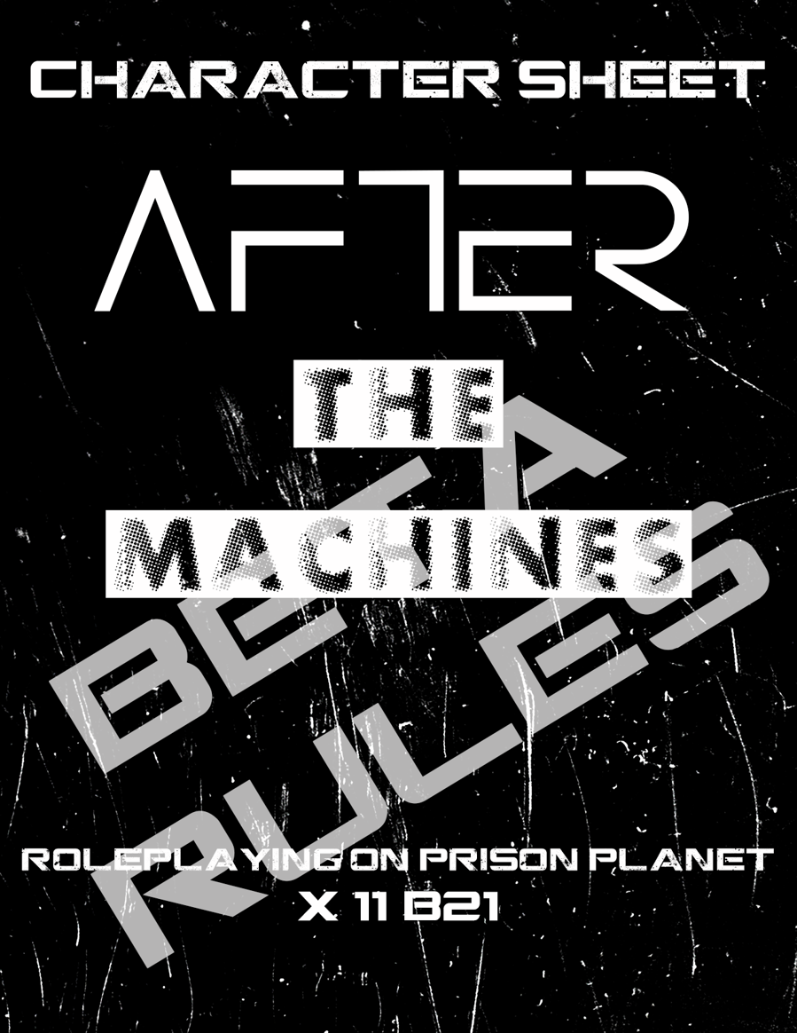 After: The Machines Character Sheet Form Fillable - Two Brothers Gaming ...