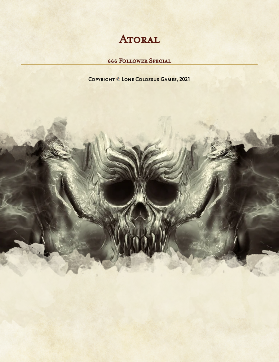 The Atoral - Lone Colossus Games | DriveThruRPG