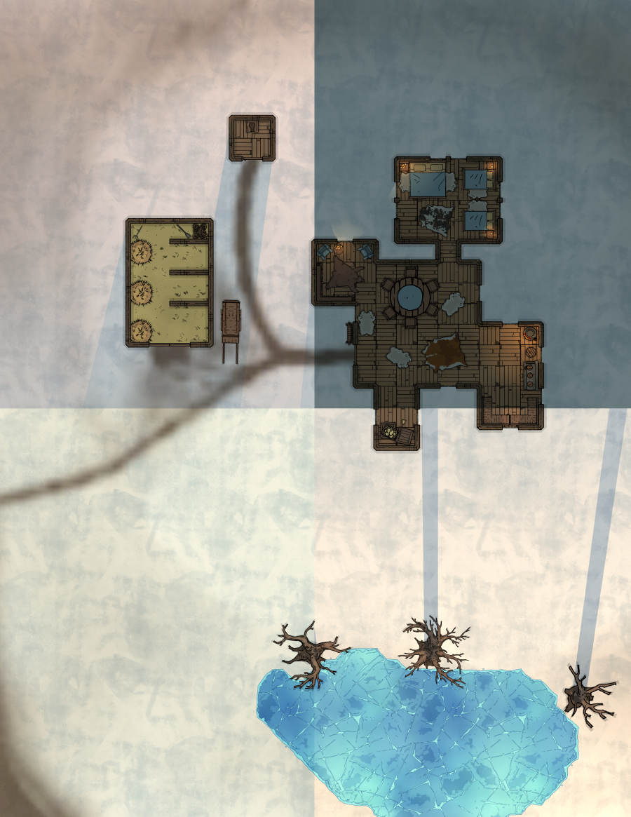 Winter Farmhouse Map Pack - Lone Colossus Games | DriveThruRPG