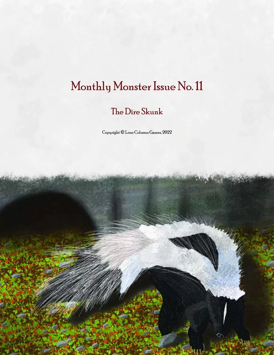 Dire Skunk - Lone Colossus Games | DriveThruRPG