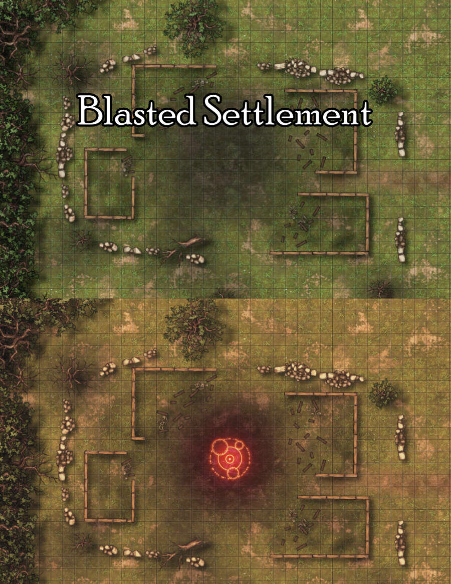 Blasted Settlement Map Pack - Lone Colossus Games | DriveThruRPG