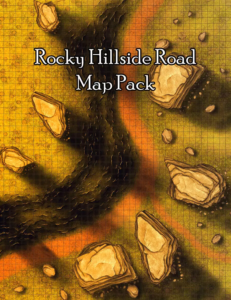 Rocky Hillside Road Map Pack - Lone Colossus Games | DriveThruRPG