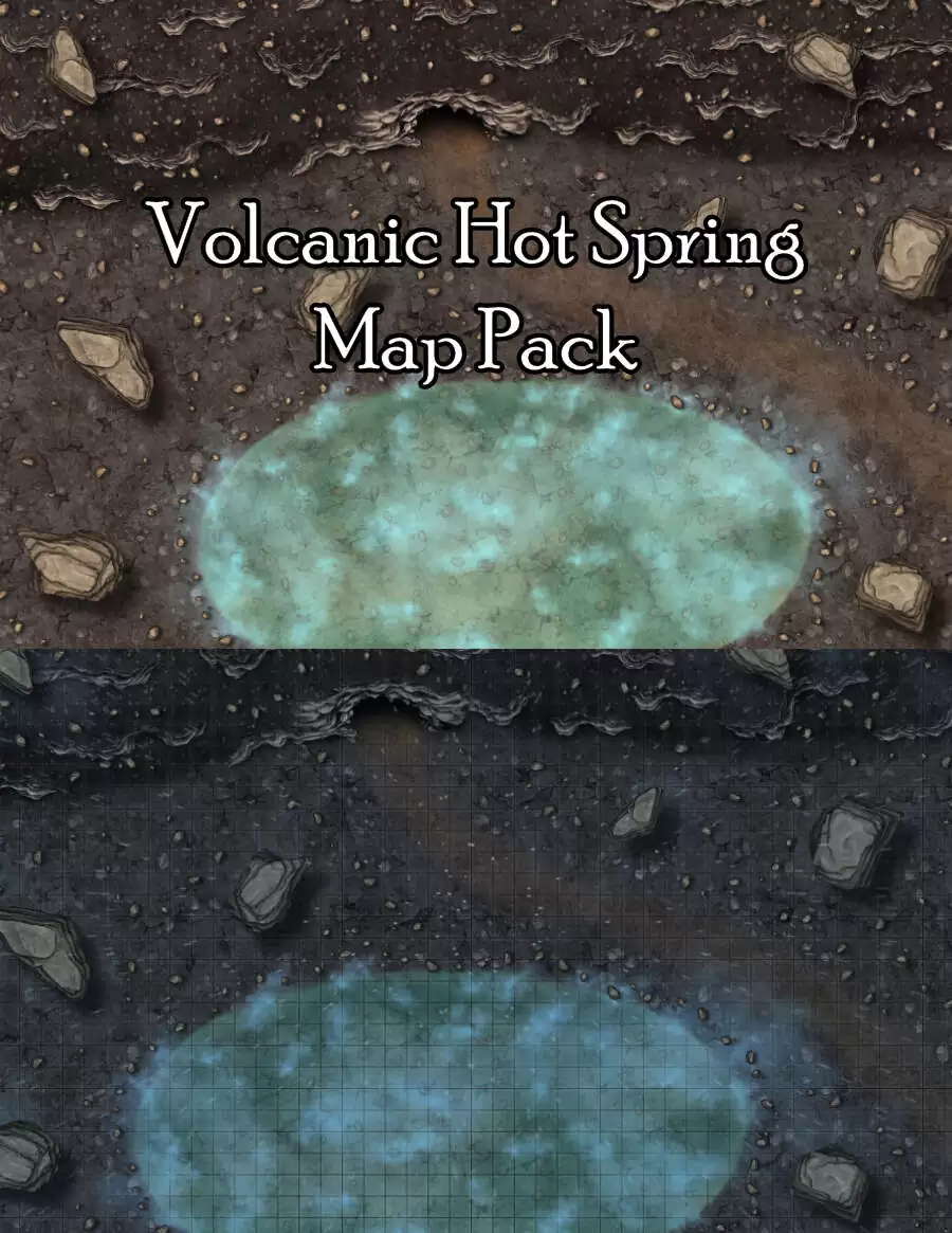 Volcanic Hot Spring Map Pack - Lone Colossus Games | DriveThruRPG
