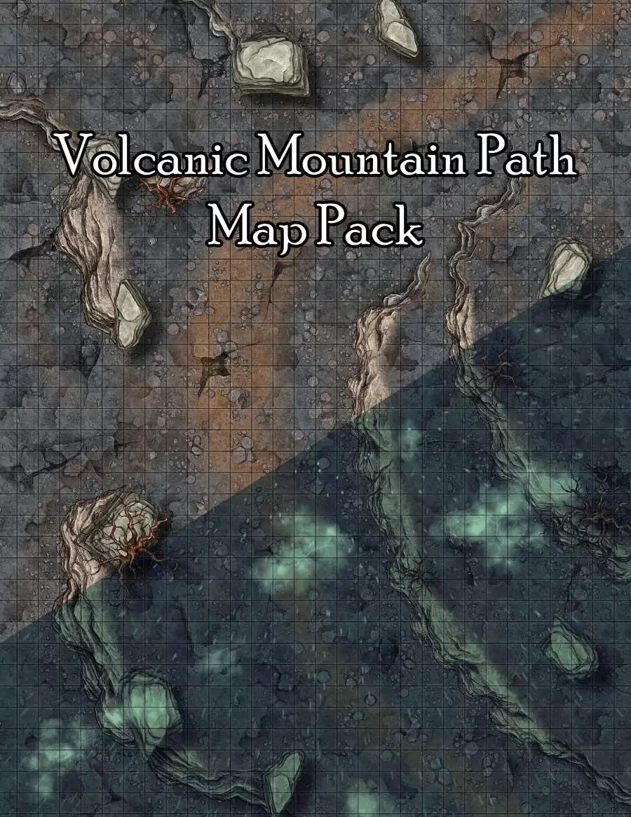 Volcanic Mountain Path Map Pack - Lone Colossus Games | DriveThruRPG