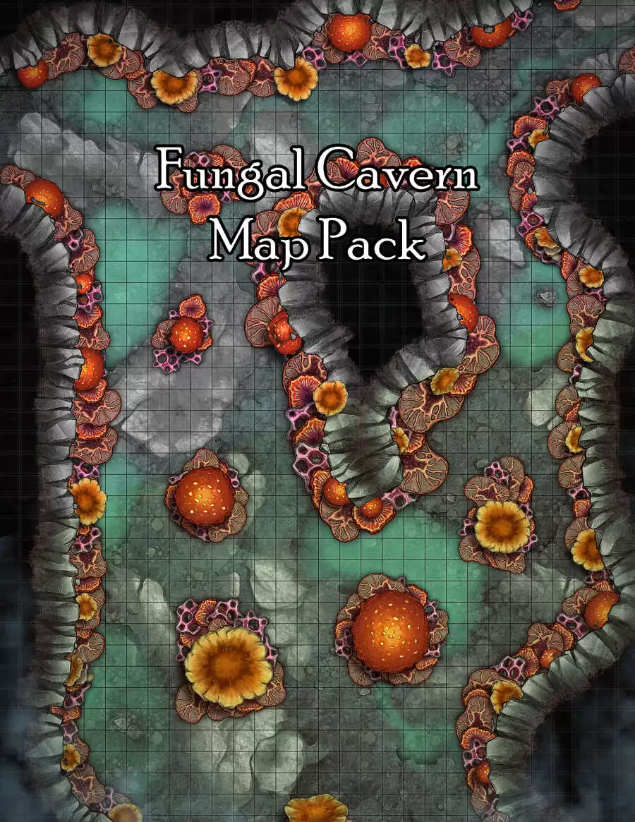 Fungal Cavern Map Pack - Lone Colossus Games | DriveThruRPG