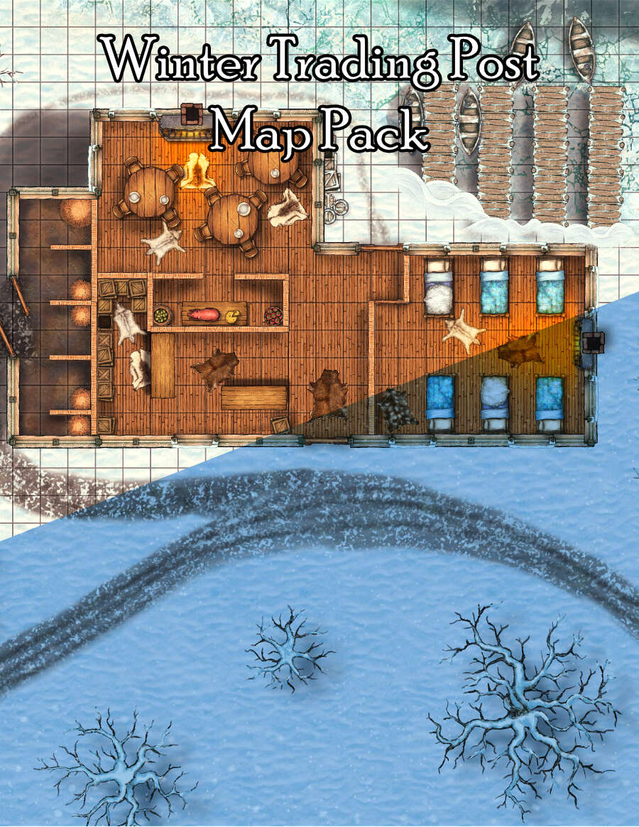 Winter Trading Post Map Pack - Lone Colossus Games | DriveThruRPG