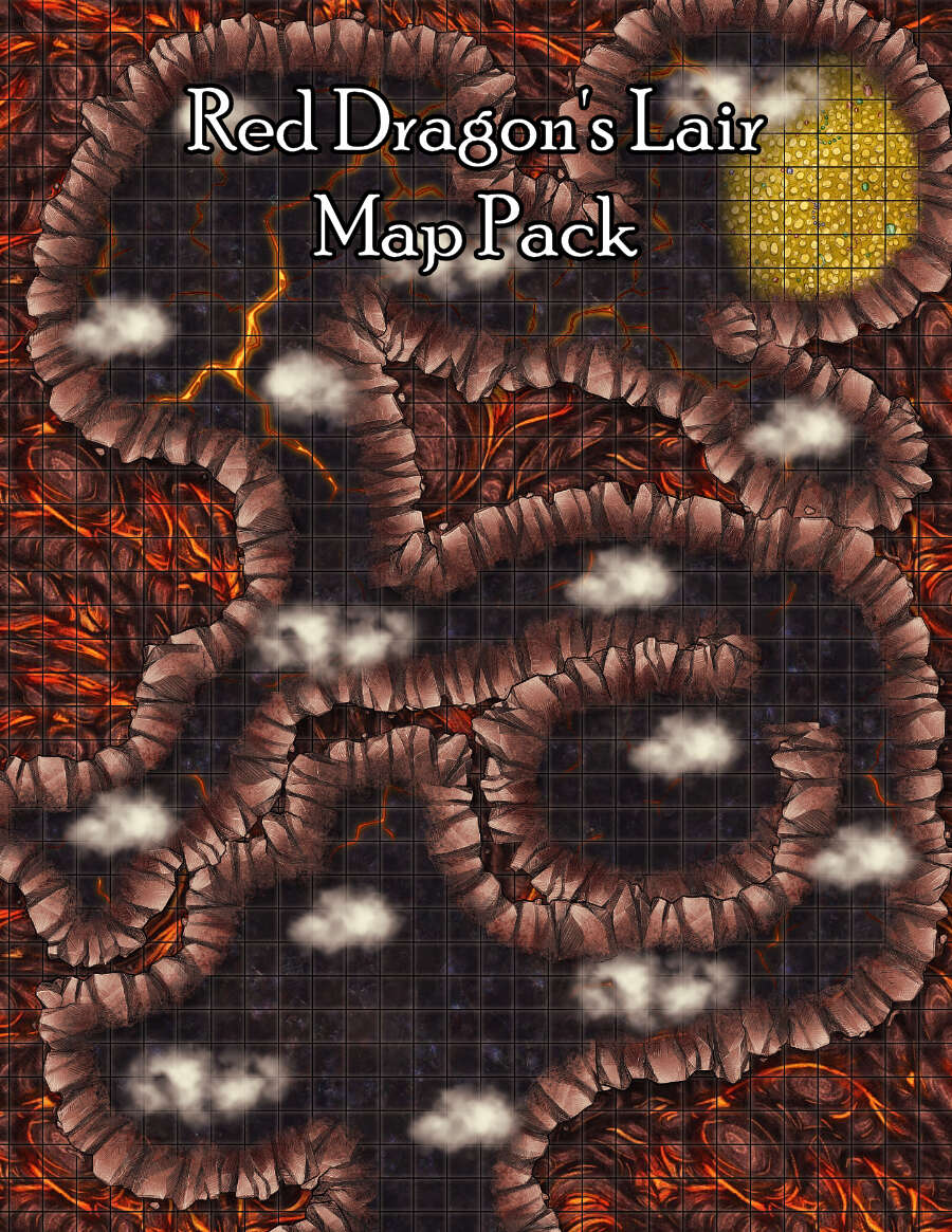 Red Dragon's Lair Map Pack - Lone Colossus Games | DriveThruRPG