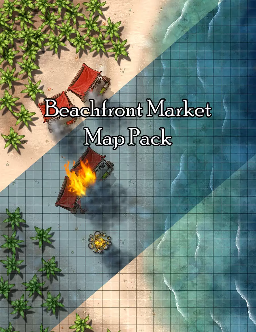 Beachfront Market Map Pack - Lone Colossus Games | DriveThruRPG