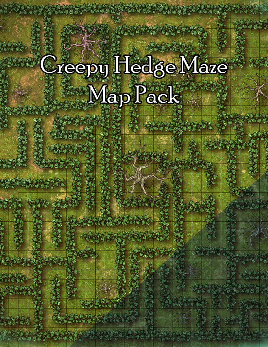 Creepy Hedge Maze Map Pack - Lone Colossus Games | DriveThruRPG