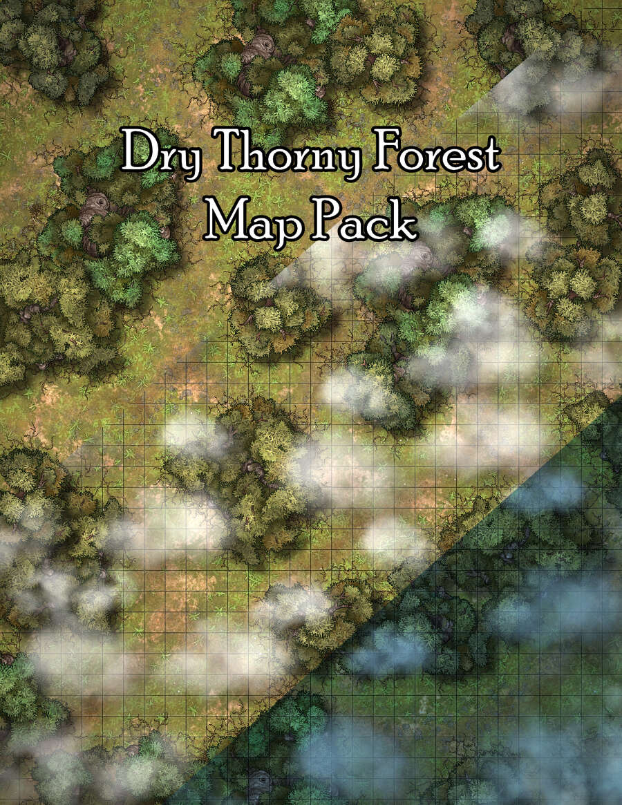 Dry, Thorny Forest Map Pack - Lone Colossus Games | DriveThruRPG