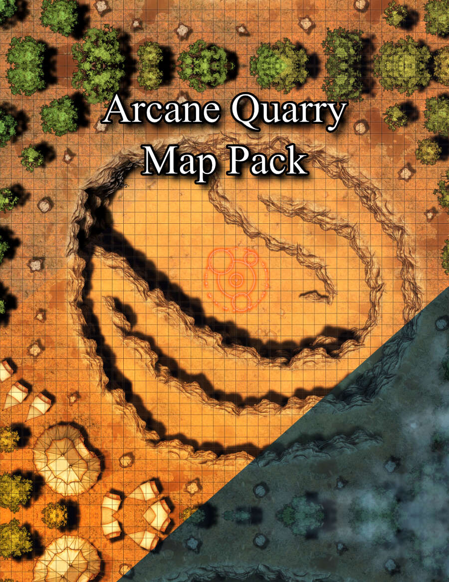 Arcane Quarry Map Pack - Lone Colossus Games | DriveThruRPG