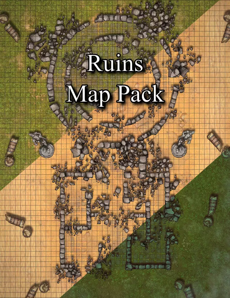 Ruins Map Pack - Lone Colossus Games | DriveThruRPG