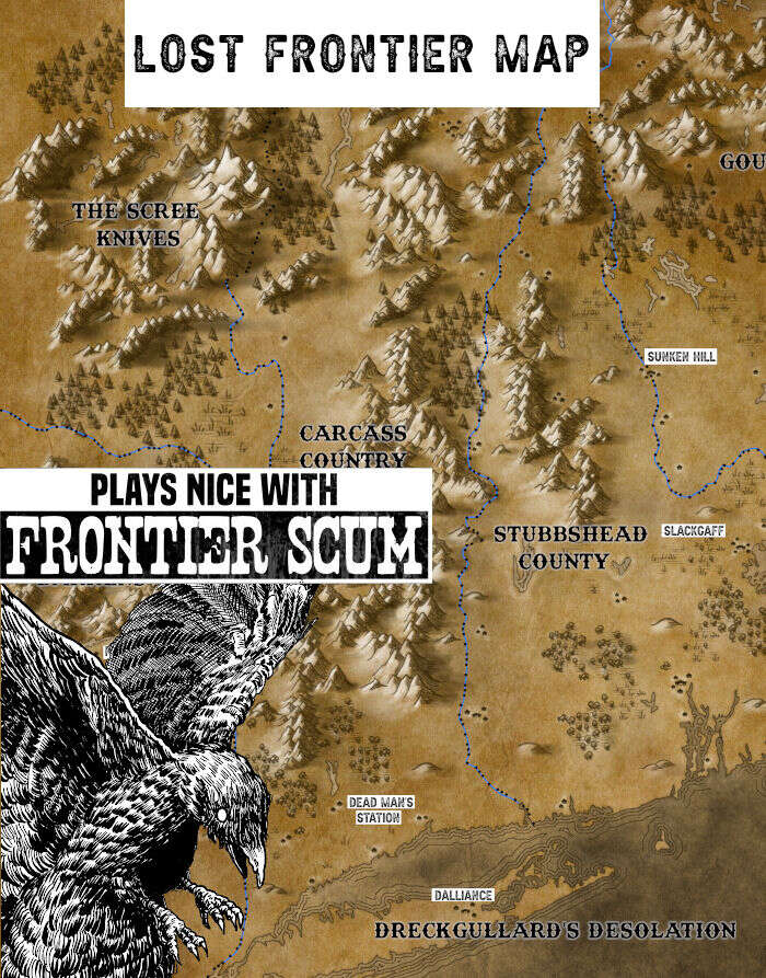 Lost Frontier Map for Frontier Scum - SmokeRaven | DriveThruRPG