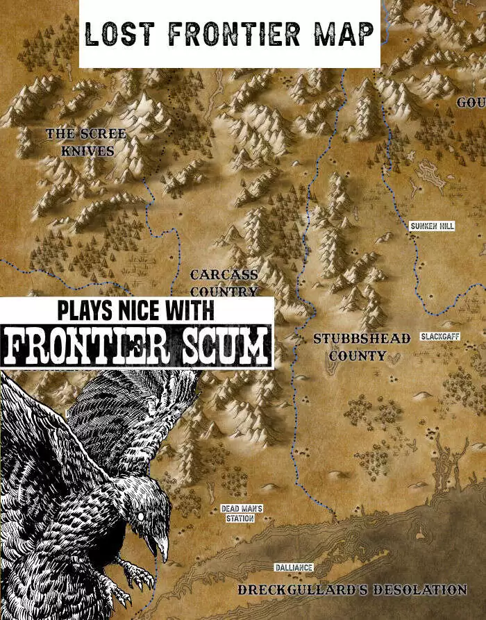 Lost Frontier Map for Frontier Scum - SmokeRaven | DriveThruRPG