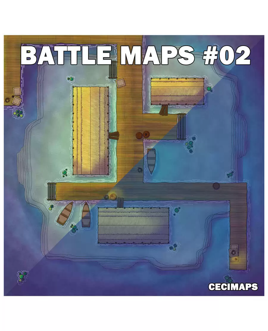 Pier Battle Map - cecimaps | DriveThruRPG