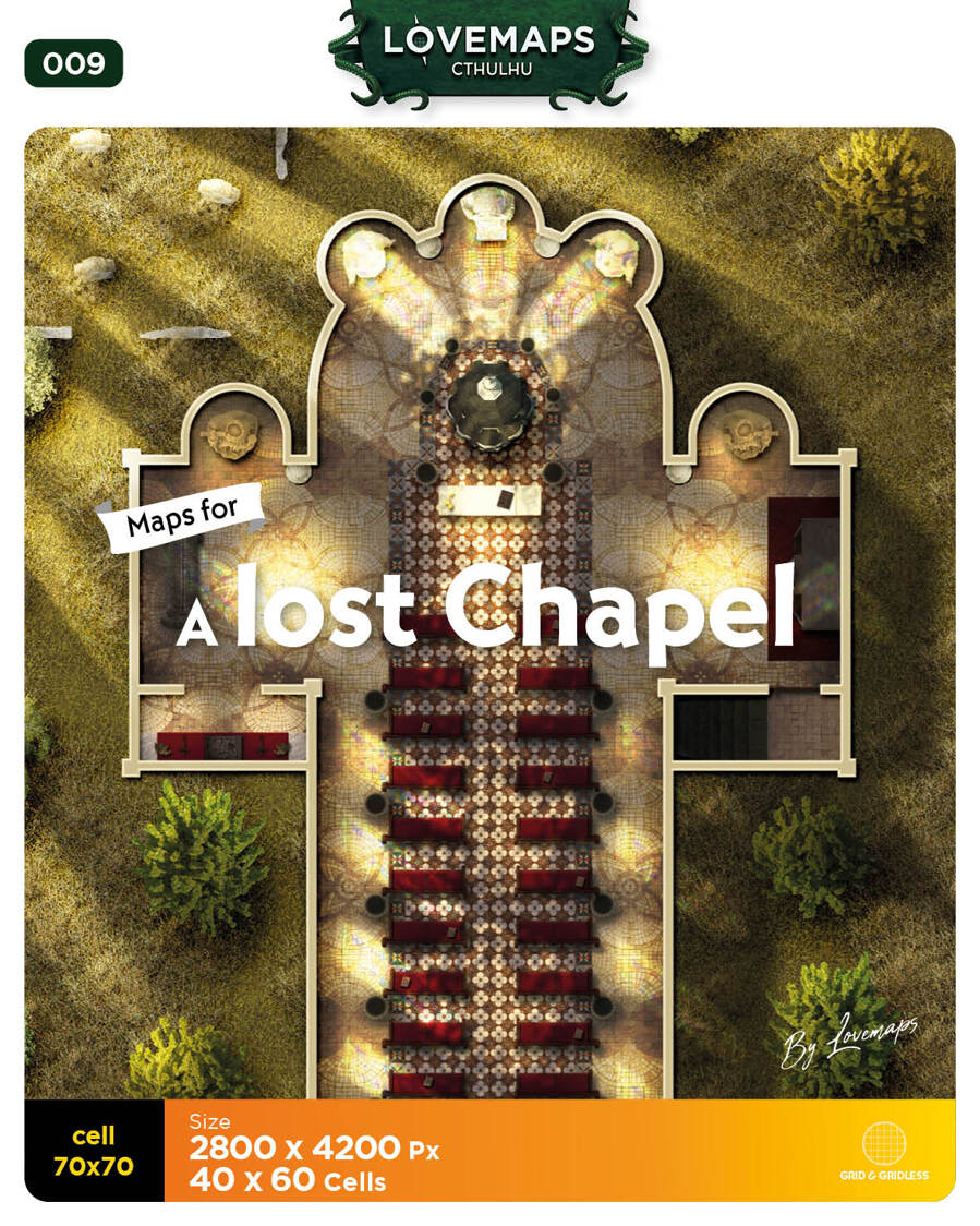 Cthulhu Maps - 009 - A Lost Chapel - Lovemaps-RPG | DriveThruRPG