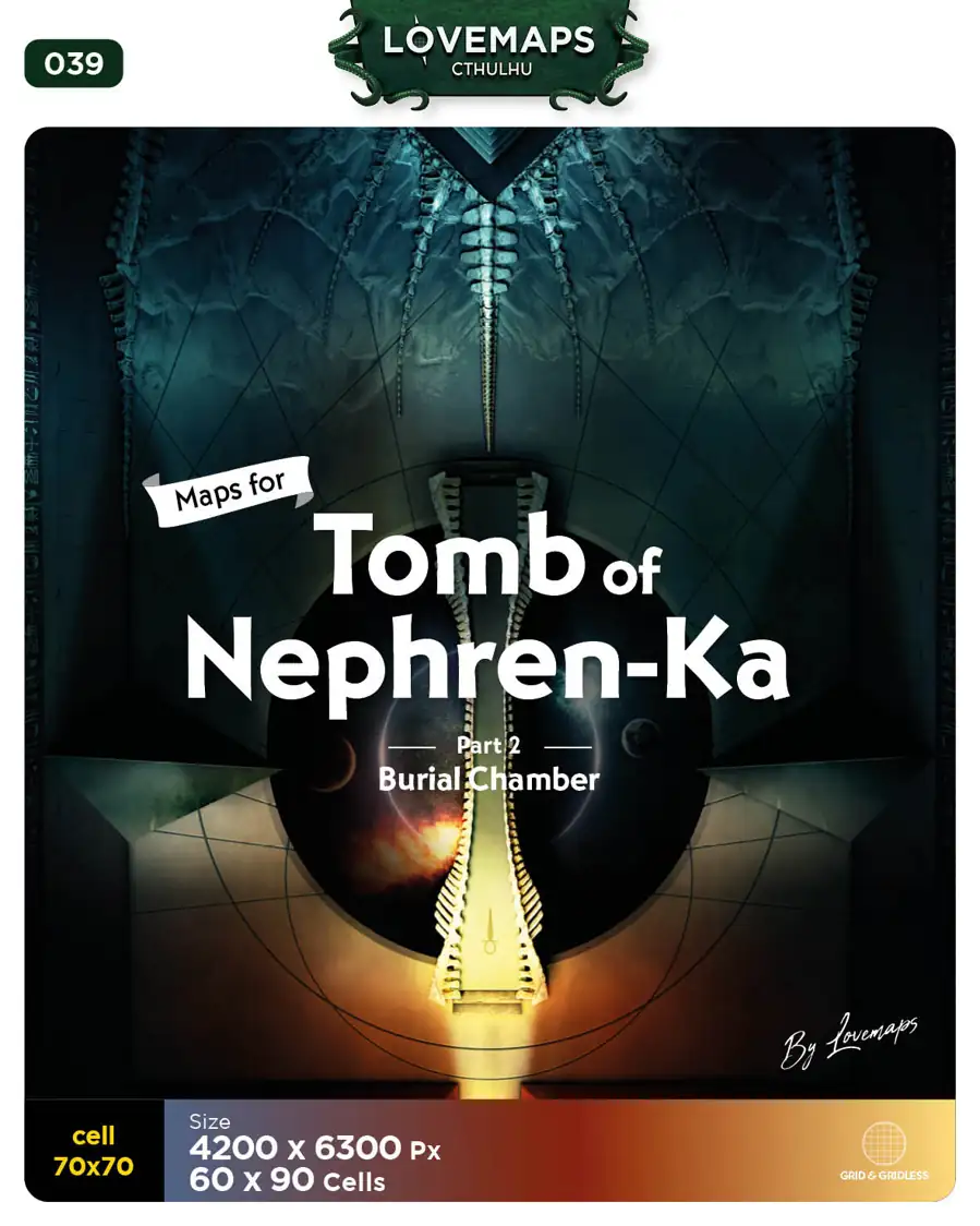 Cthulhu Maps - 039 - Tomb of Nephren-Ka : Burial Chamber - Lovemaps-RPG ...