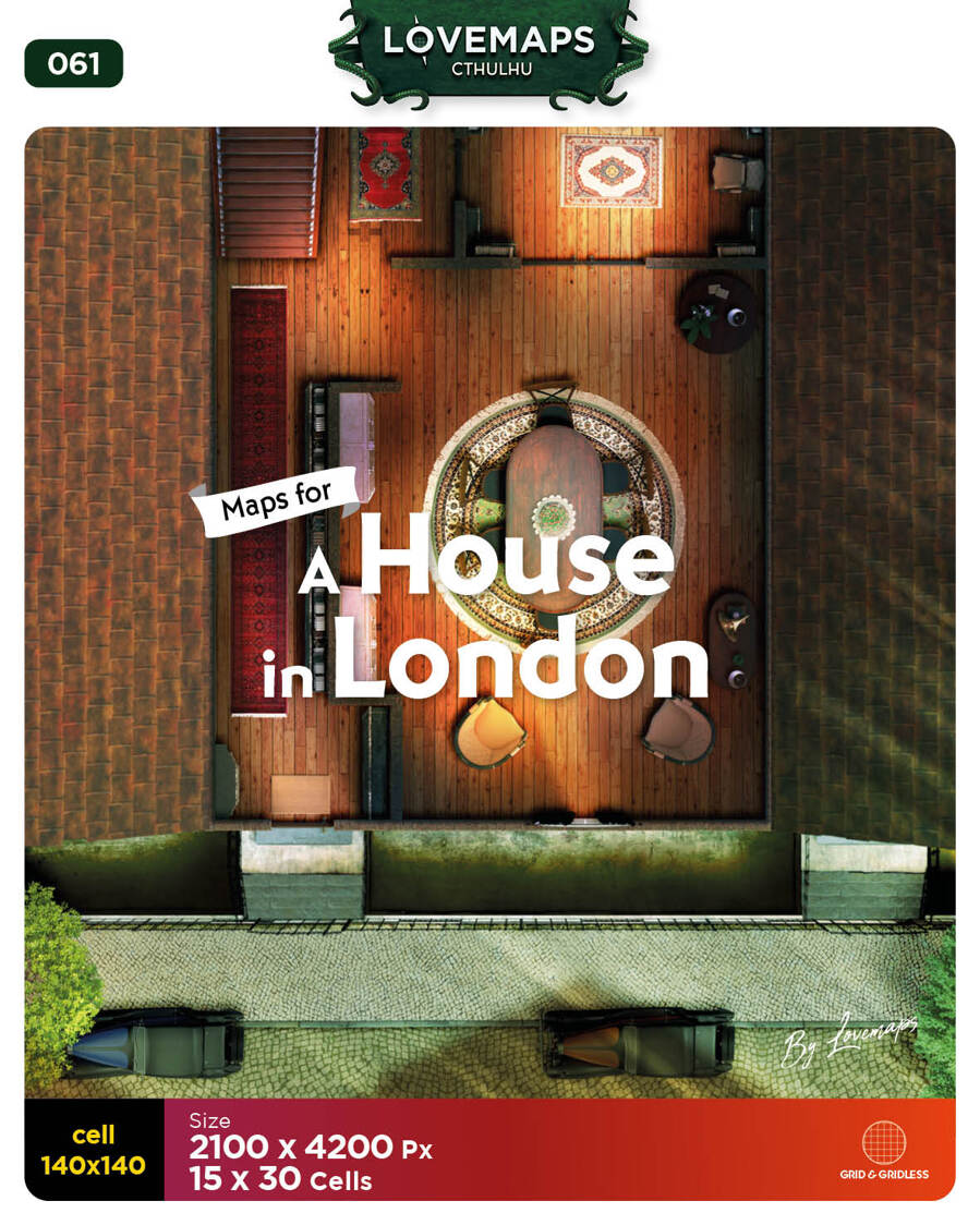 Cthulhu Maps - 061 - A House in London - Lovemaps-RPG | DriveThruRPG