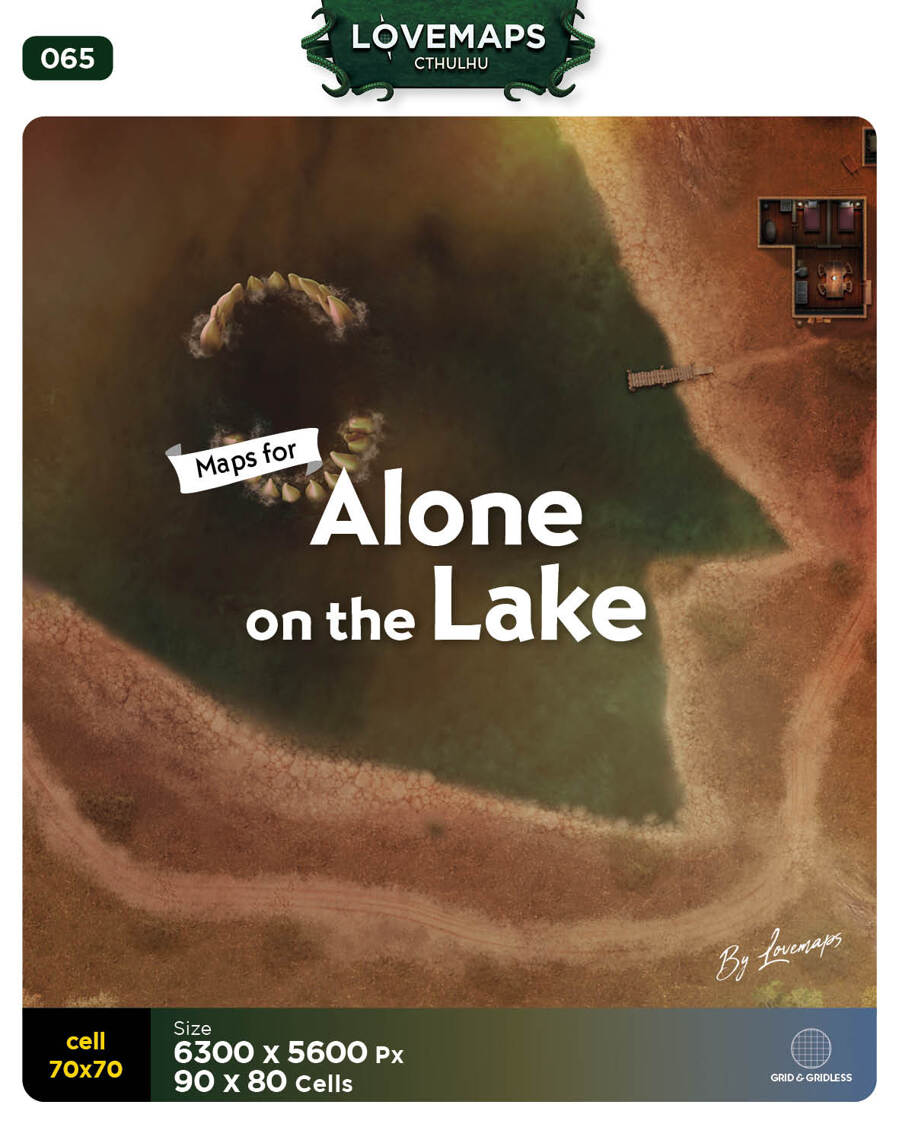 Cthulhu Maps - 065 - Alone on the Lake - Lovemaps-RPG | DriveThruRPG