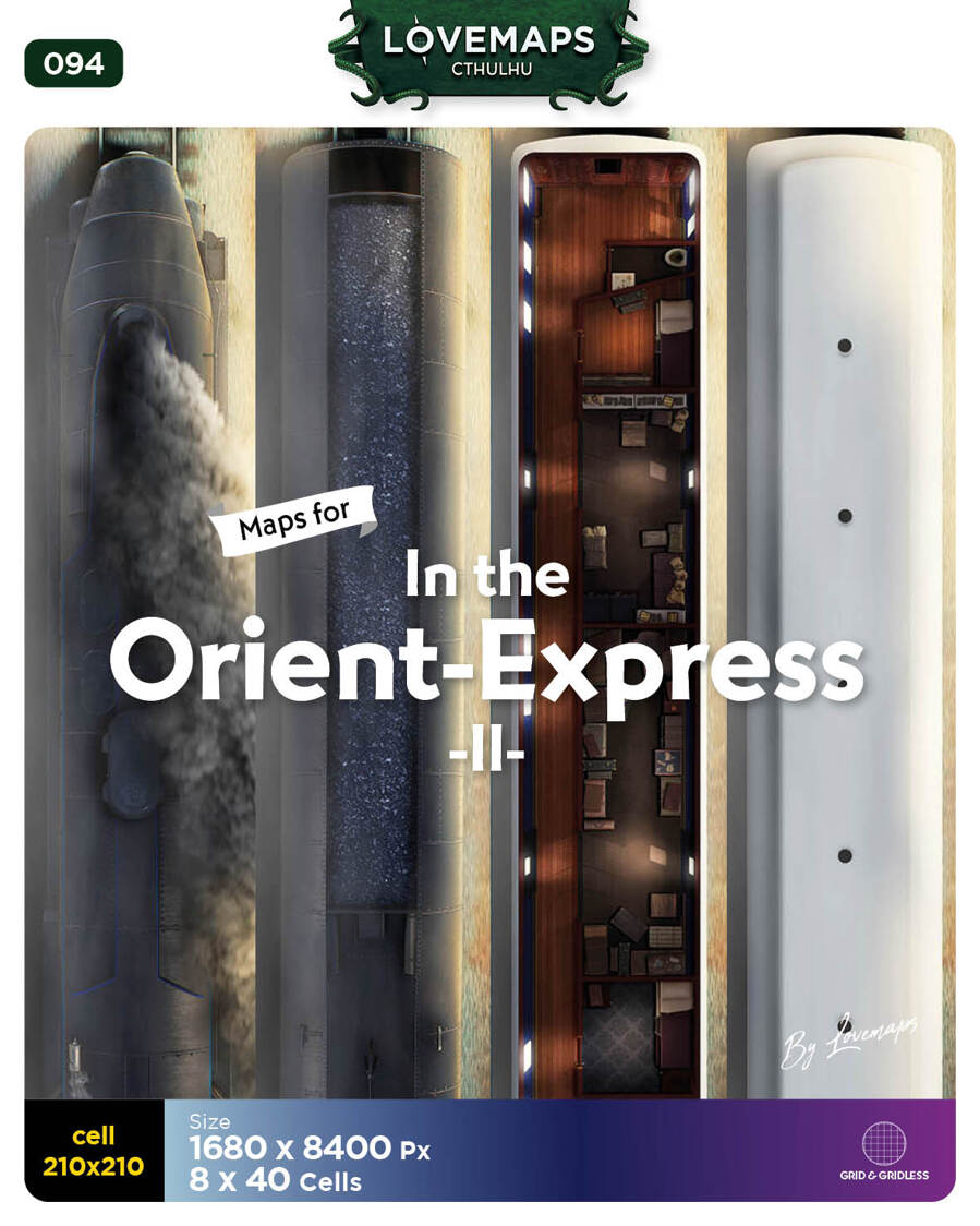 Cthulhu Maps - 094 - In the Orient-Express II - Lovemaps-RPG | DriveThruRPG