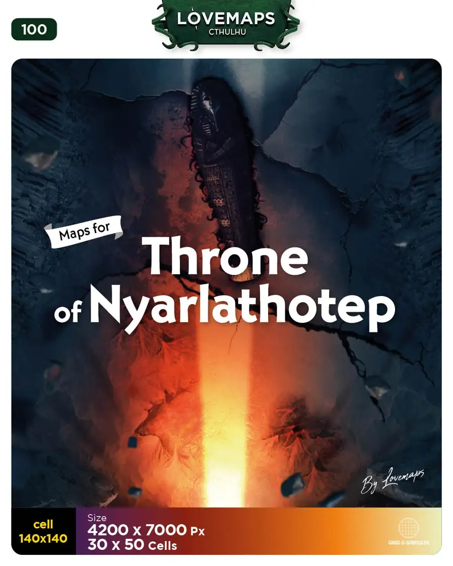 Cthulhu Maps - 100 - Throne of Nyarlathotep - Lovemaps-RPG | DriveThruRPG