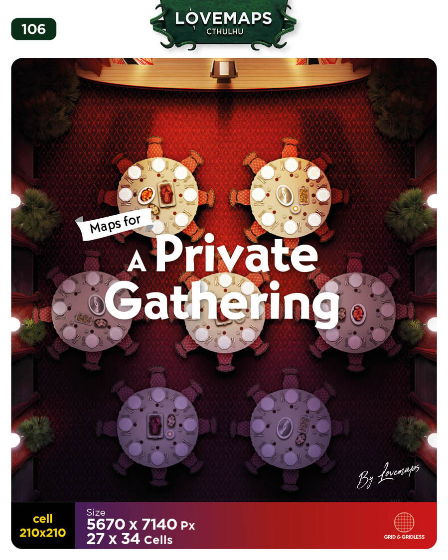 Cthulhu Maps - 106 - A Private Gathering - Lovemaps-RPG | DriveThruRPG