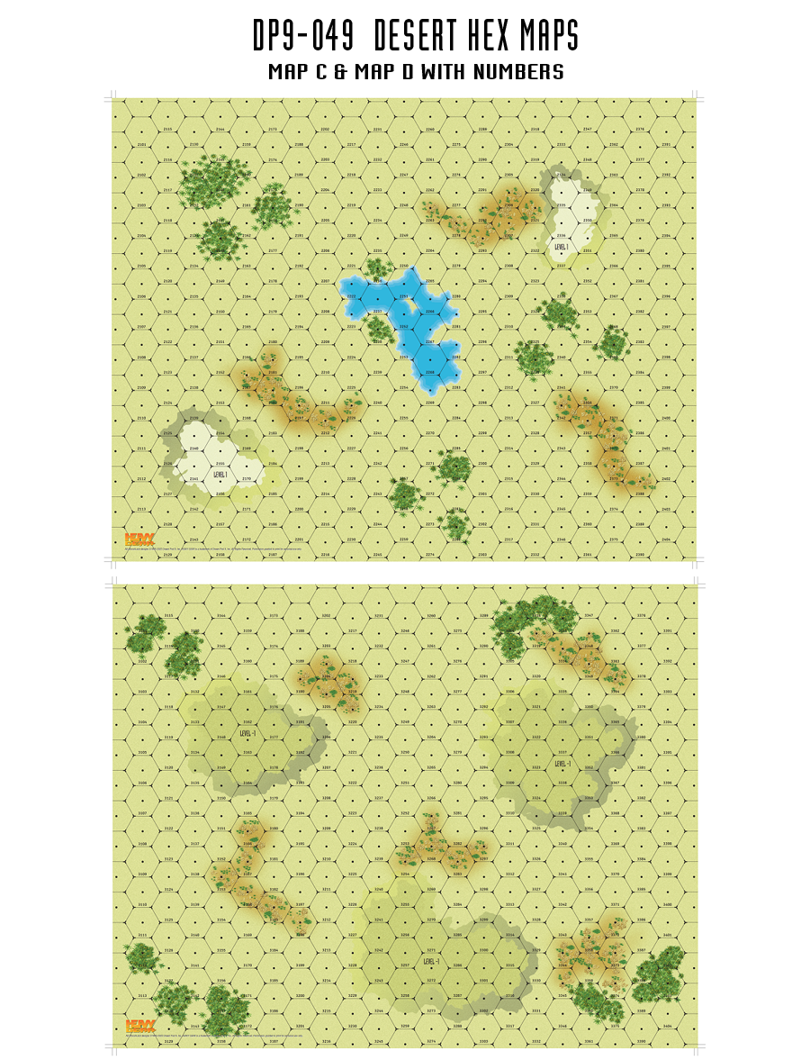 Heavy Gear Revitalized – Desert Hex Maps C & D - Dream Pod 9 | Heavy Gear | DriveThruRPG