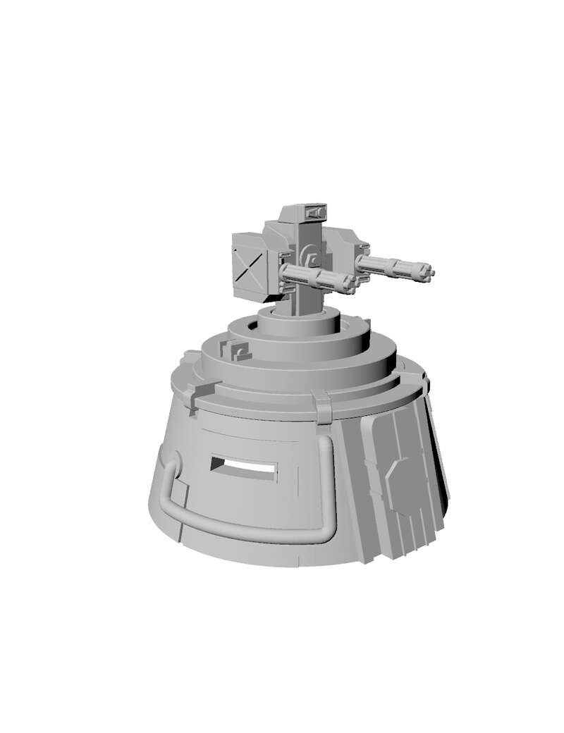 Badlands Defence Turret Bunker STL 3D Printable Model for Heavy Gear ...