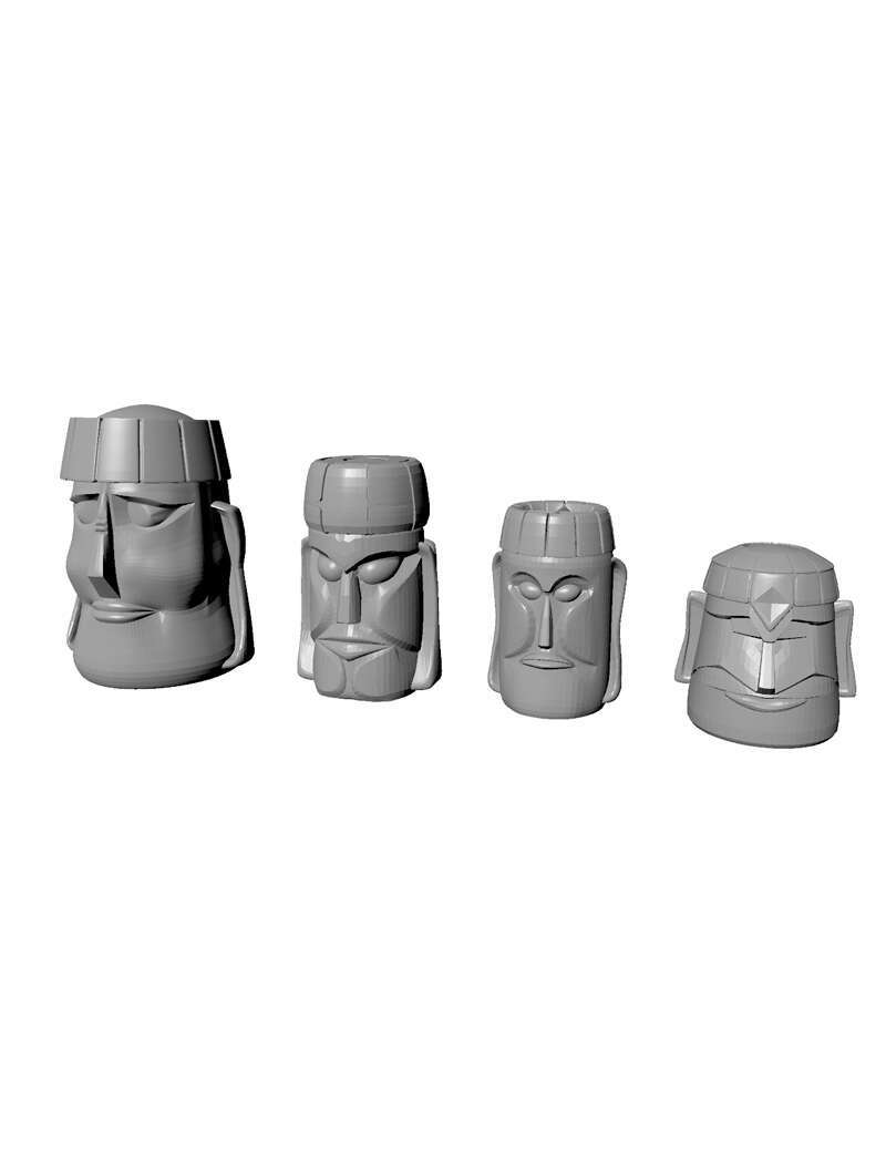 4 Stoneheads STL 3D Printable Models for Heavy Gear Blitz - Dream Pod 9 ...
