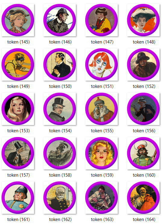 Pulp VTT Tokens - Set 3 - Dragon Peak Publishing | VTT Tokens ...