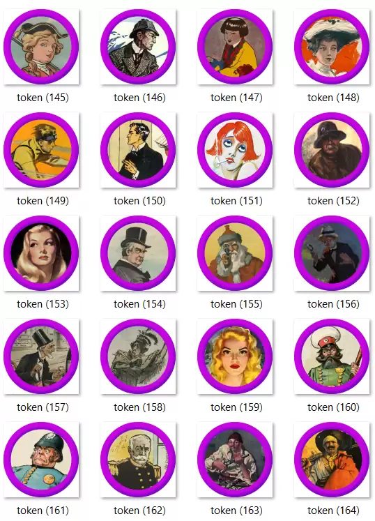 Pulp VTT Tokens - Set 3 - Dragon Peak Publishing | VTT Tokens ...