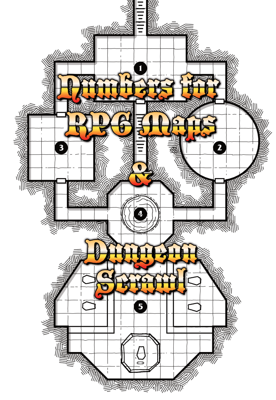 Numbers for RPG Maps & Dungeon Scrawl - Tidal Wave Games | DriveThruRPG